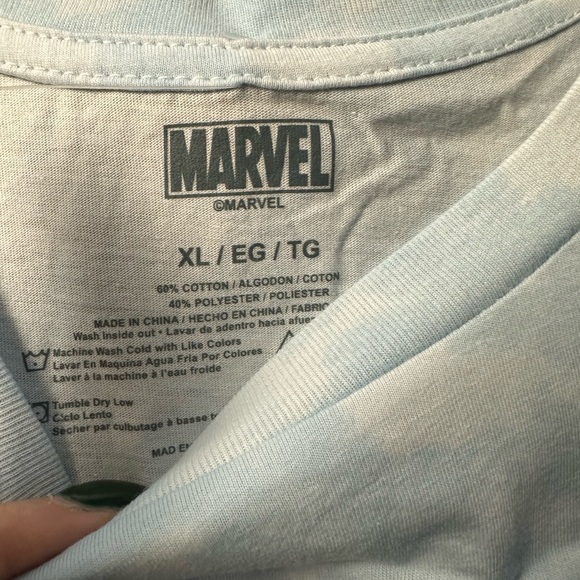 Marvel | Tops | Marvel Blue Tie Dye Crop Top New Size Xl | Poshmark